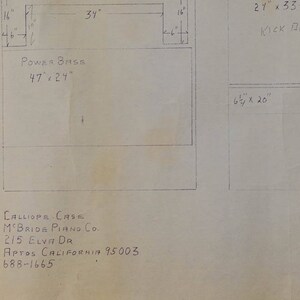Calliope Box Plans, Vintage Blueprint, Graphic Design Wall Art ...