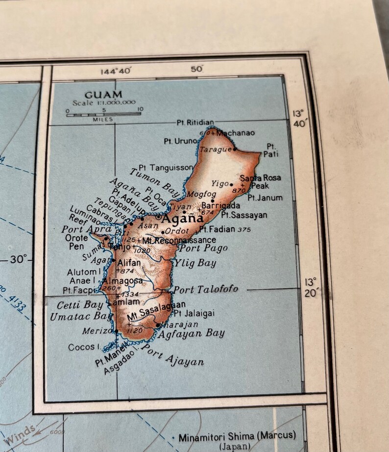 Indian Ocean Map Vintage 1941 Map Large National Geographic | Etsy
