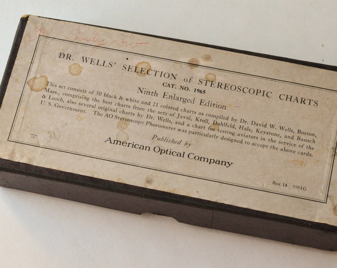 Eye Chart, Stereoscopic Eye Charts, Dr. Wells' Selection of ...