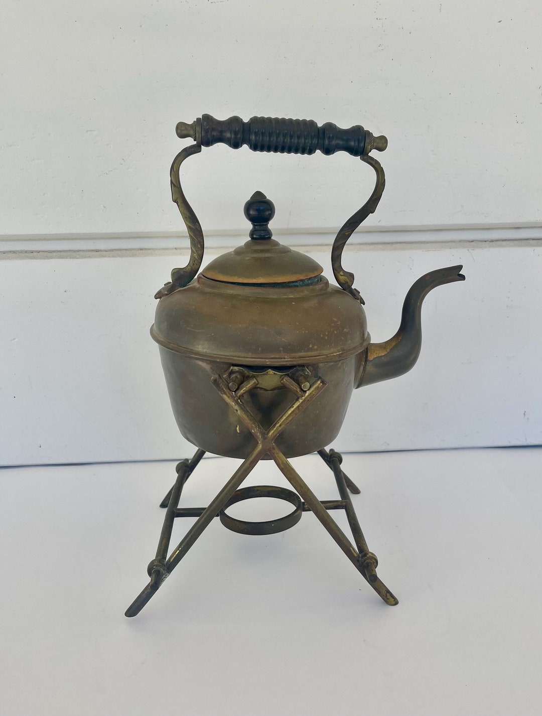 English Copper Clad 1800s Teapot With Stand, Antique Tea Pot, Made in ...