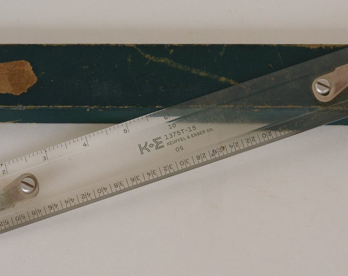 Drafting Machine Scale, Vintage K+E Machine Scale in Original Box ...