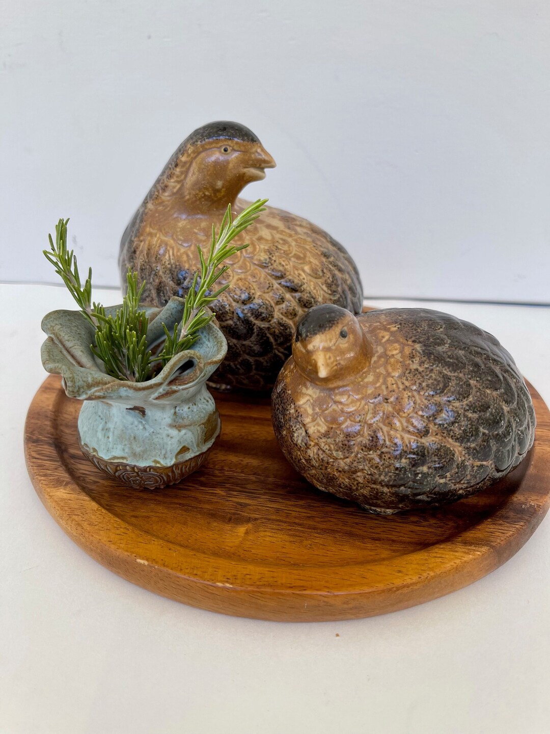 Pottery Doves, Pair of Doves, Homco Ceramic Doves, 1970s Decor, Brown ...
