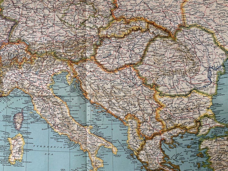 Indian Ocean Map Vintage 1941 Map Large National Geographic | Etsy