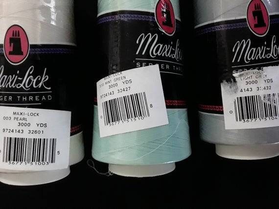 Serger Sewing Thread Spools, NOS Serger Thread, Unused Serger Thread ...
