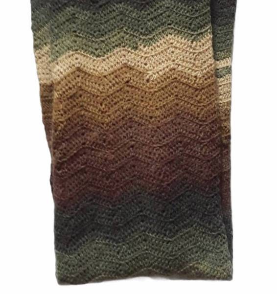 Fall Color Chevron Zig Zag 67x48 Crochet Blanket - Etsy