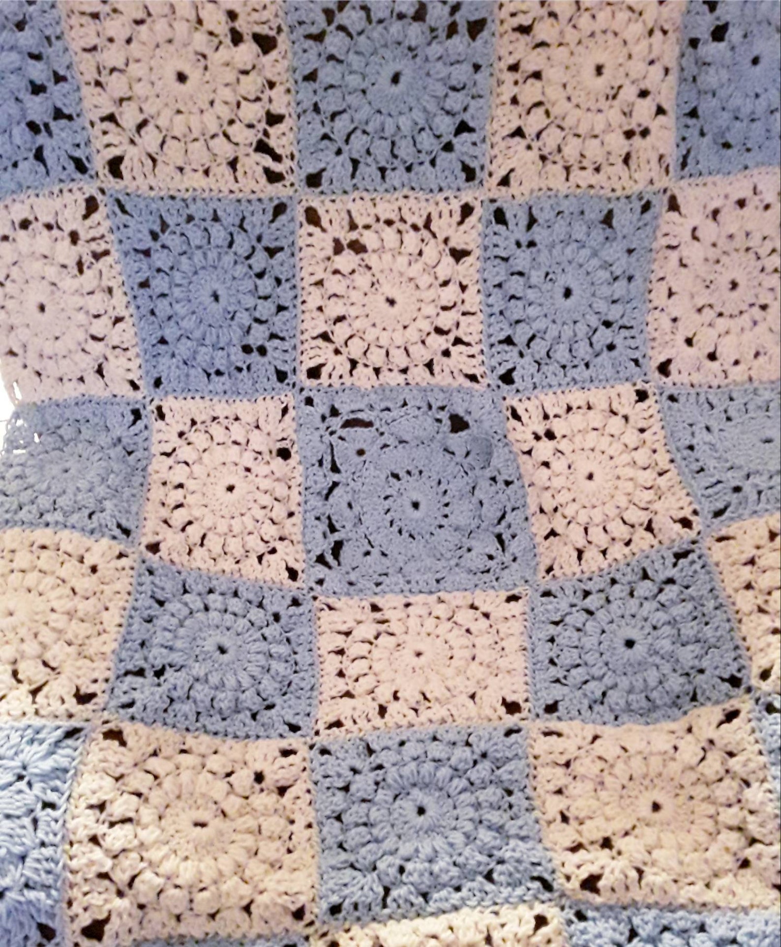 Made to Order Light Blue and off White Crochet Sunburst and Willow ...