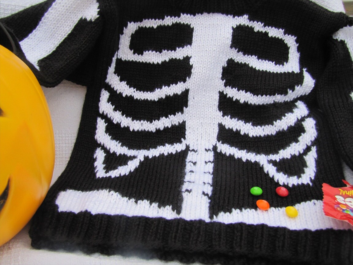 Dem Bones Sweater Knitting Pattern PDF - Etsy