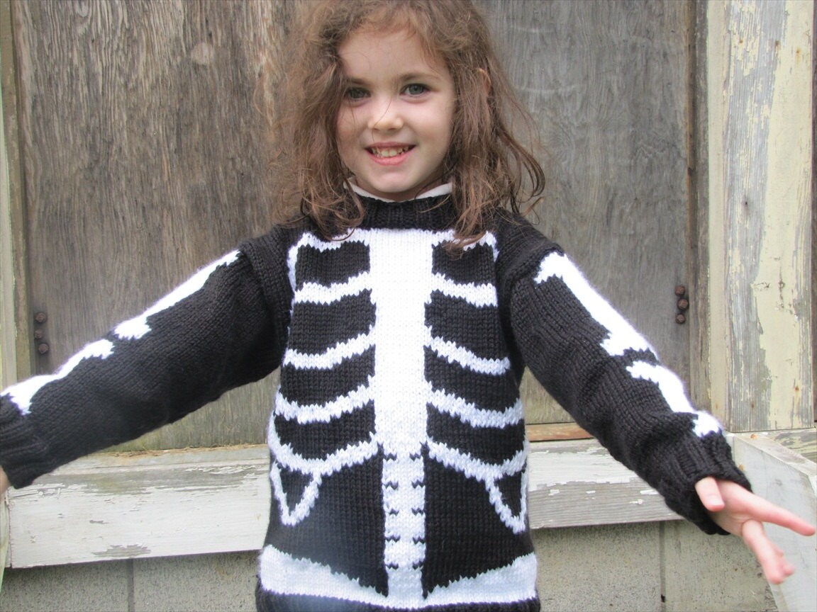 Dem Bones Sweater Knitting Pattern PDF - Etsy