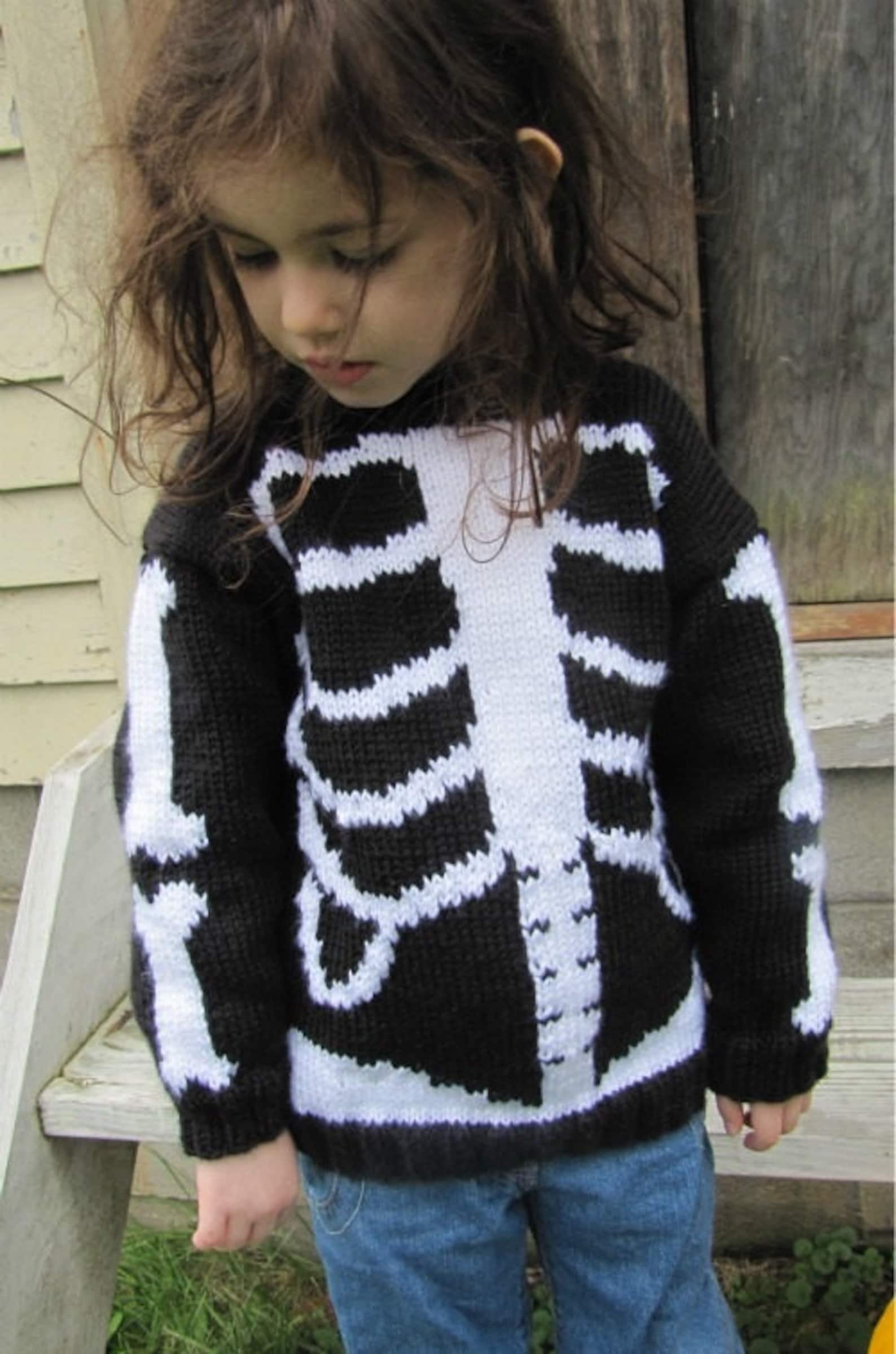 Dem Bones Sweater Knitting Pattern PDF - Etsy