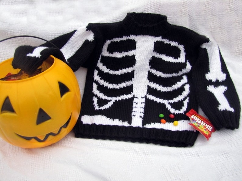 Dem Bones Sweater Knitting Pattern PDF - Etsy