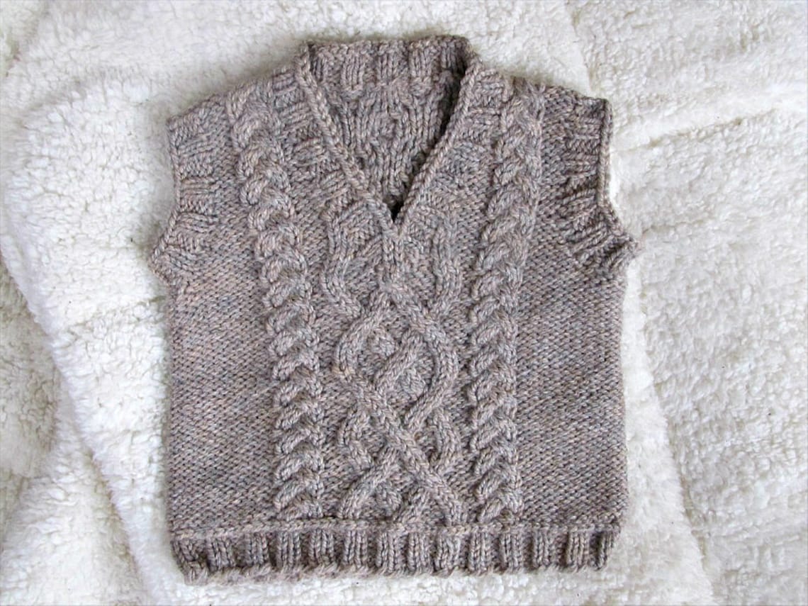 Little Man Vest Knitting Pattern PDF - Etsy