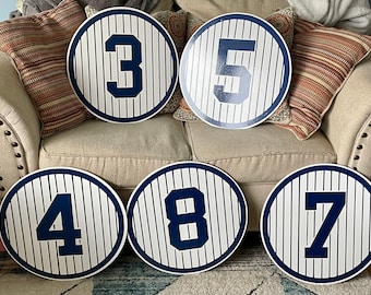 Yankees Retired Number Plaque - Etsy
