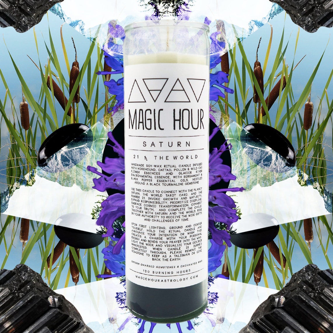 Saturn / the World / 21 Ritual Candle Large | Etsy