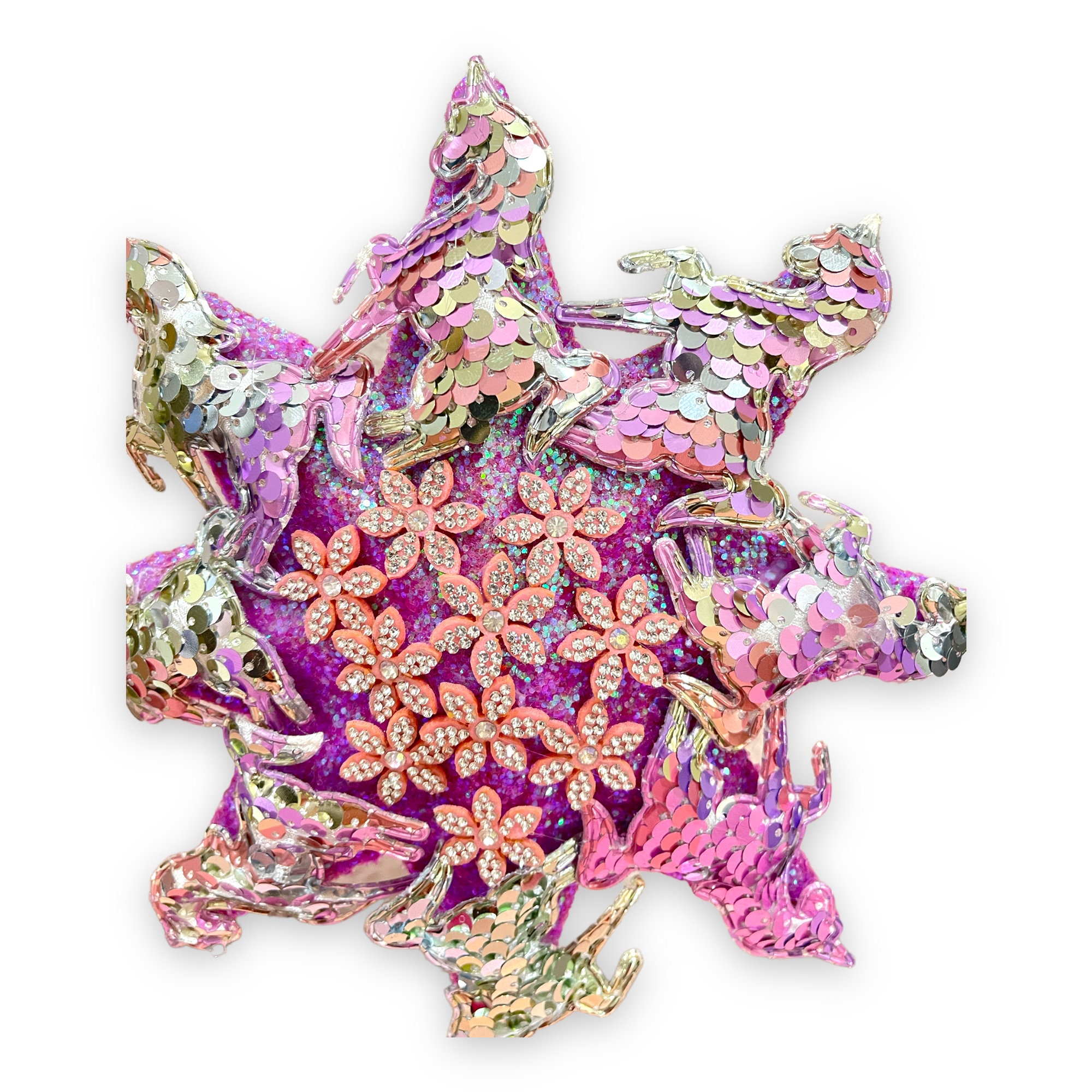 Unicorn Pink Glitter Christmas Star Tree Topper - Etsy
