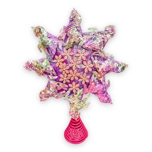Unicorn Pink Glitter Christmas Star Tree Topper - Etsy