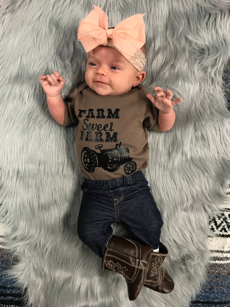 Farm Baby Clothes Country Baby Clothes Cow Baby Clothes | Etsy