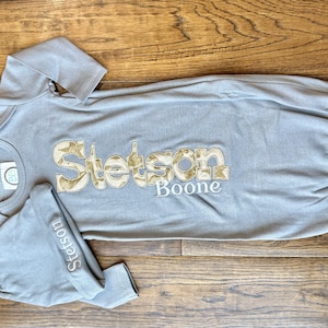 Personalized Baby Gown With Name - Monogrammed Infant Gown - Coming ...