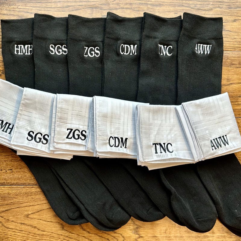 Monogram Socks for Men - Etsy