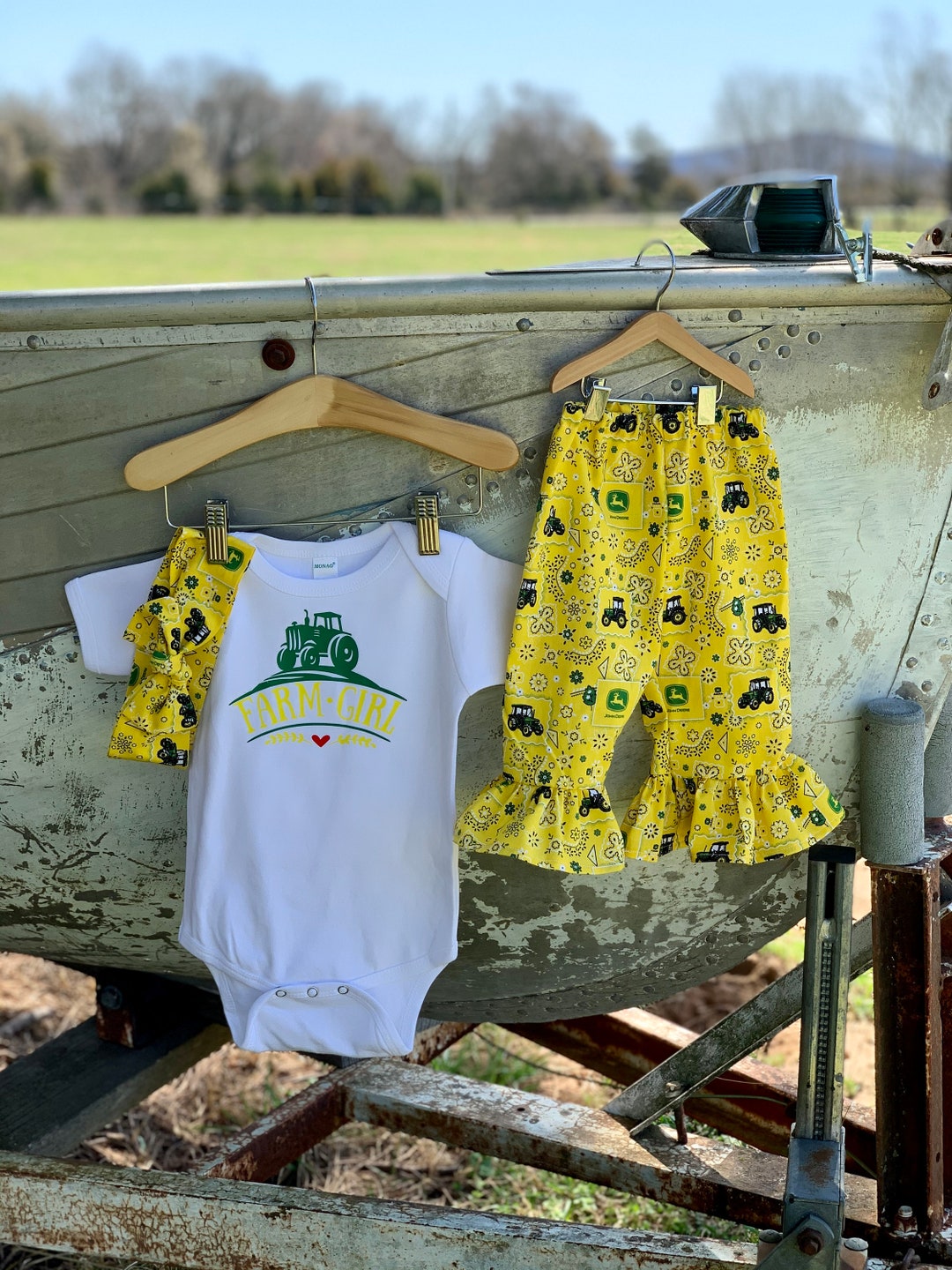 Baby Girl Farm Outfit - Cute Country Hippie Baby Clothes for Newborns ...