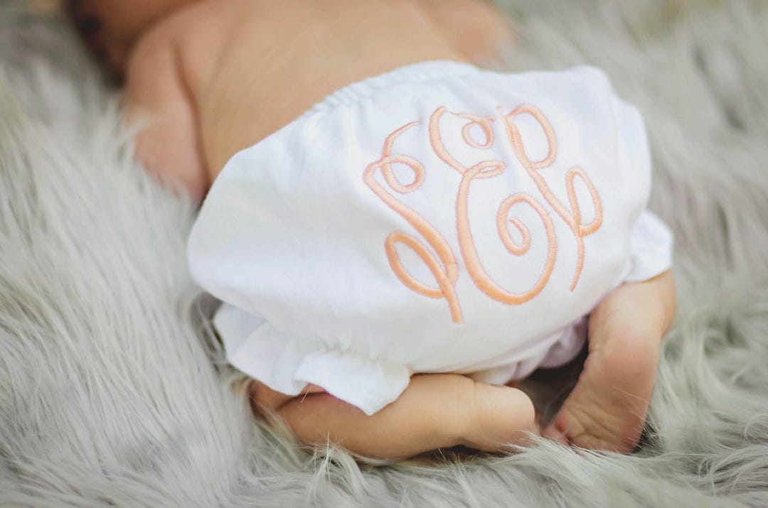 Personalized Baby Bloomers - Monogrammed Diaper Covers for Newborn ...