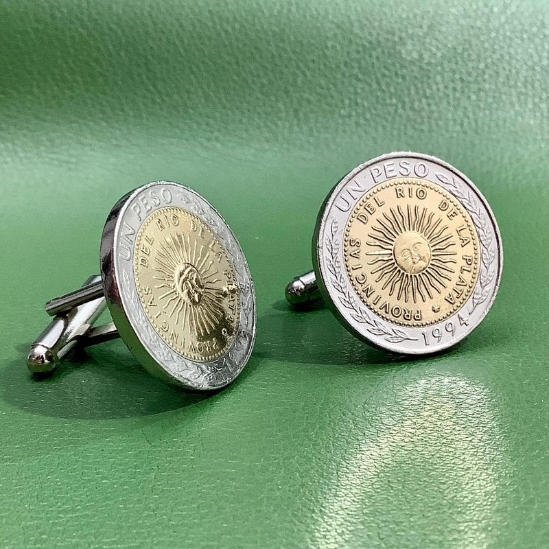 Argentina Coin Cufflinks - Etsy