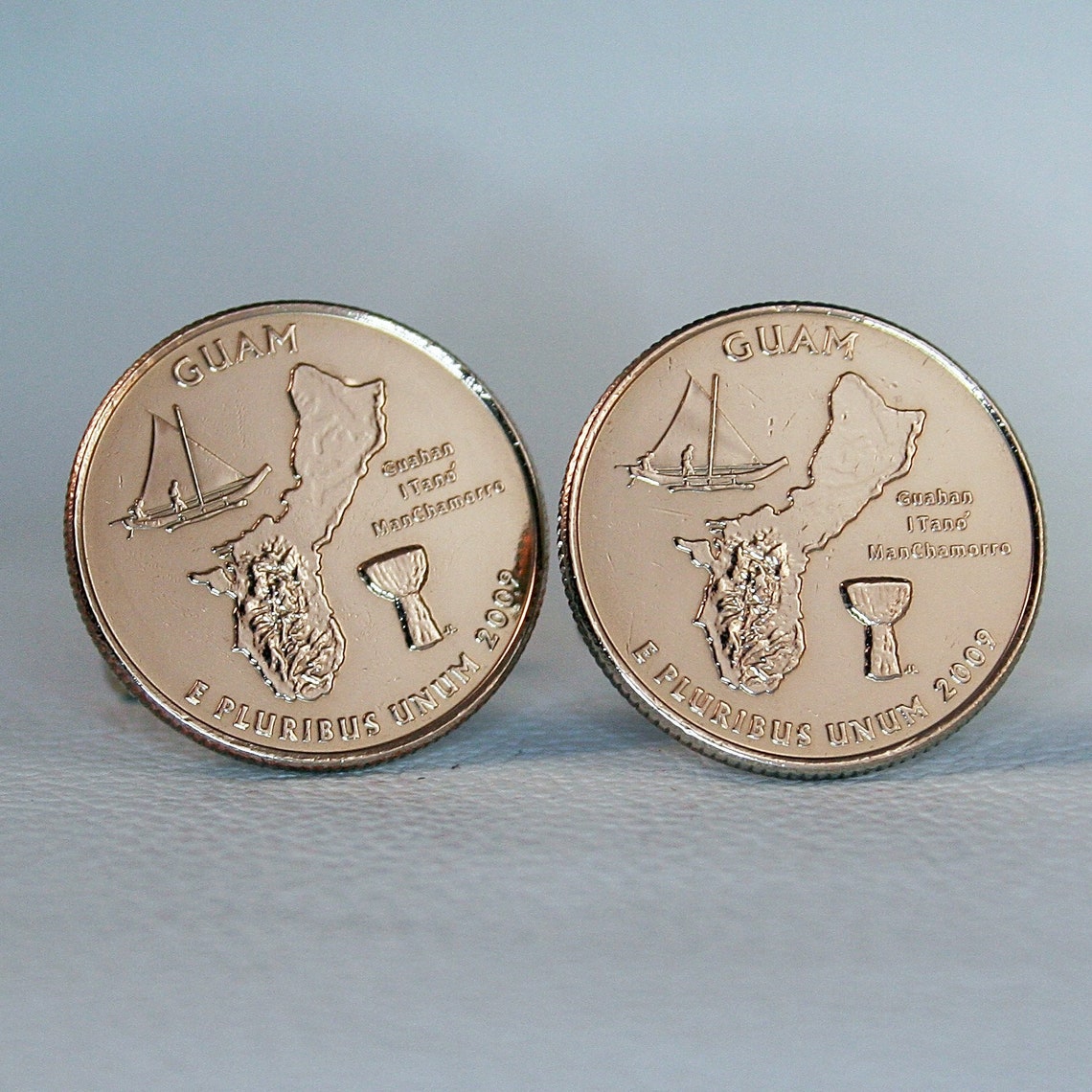 2009 Guam Quarter Dollar Coin Cufflinks Flying Proa Latte - Etsy