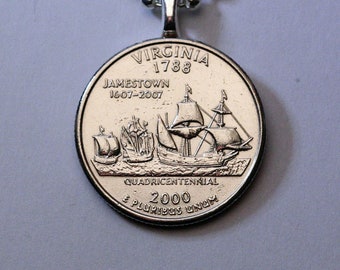 2000 Virginia Quarter Dollar Coin Cufflinks Jamestown | Etsy