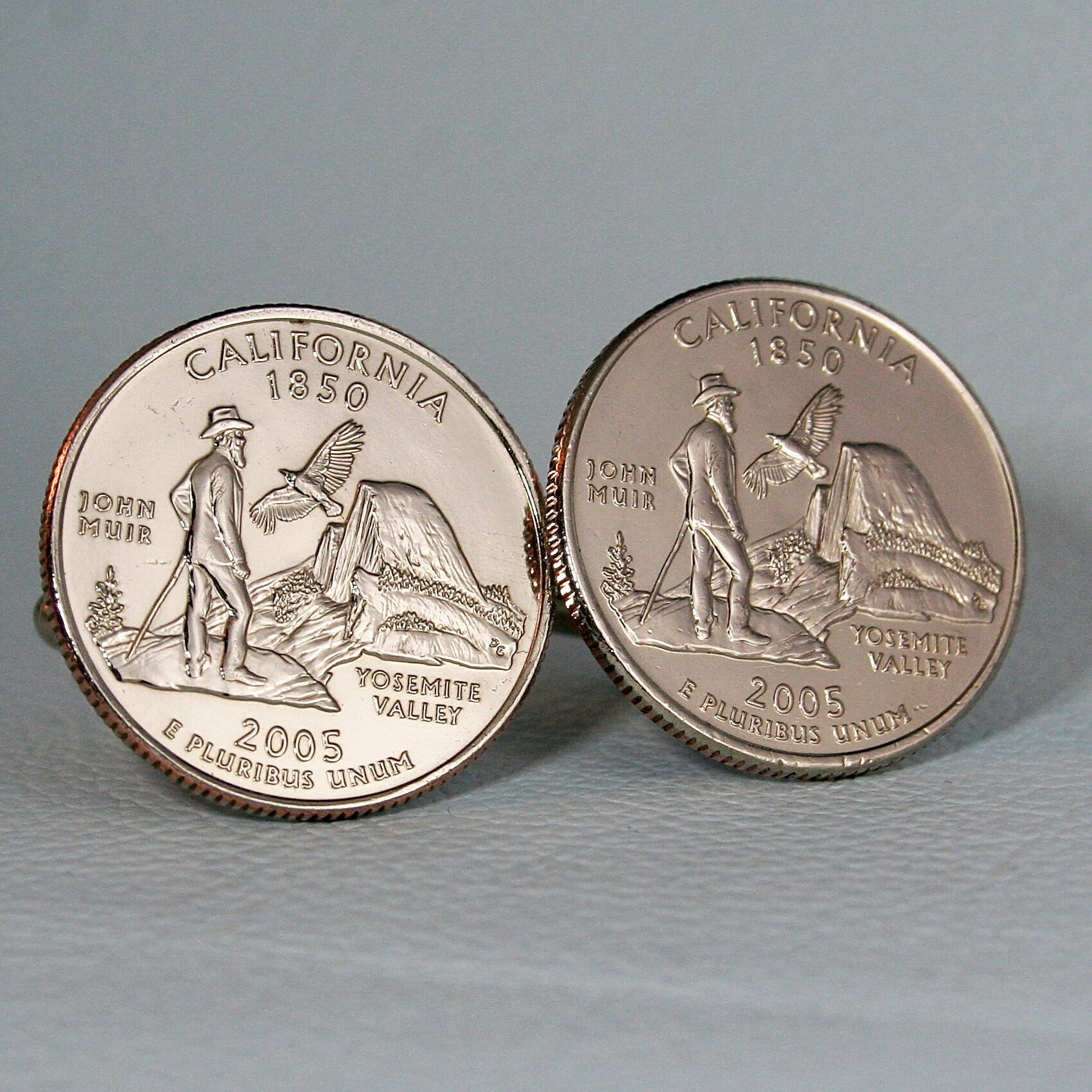 2005 California Quarter Dollar Coin Cufflinks - Yosemite John Muir ...