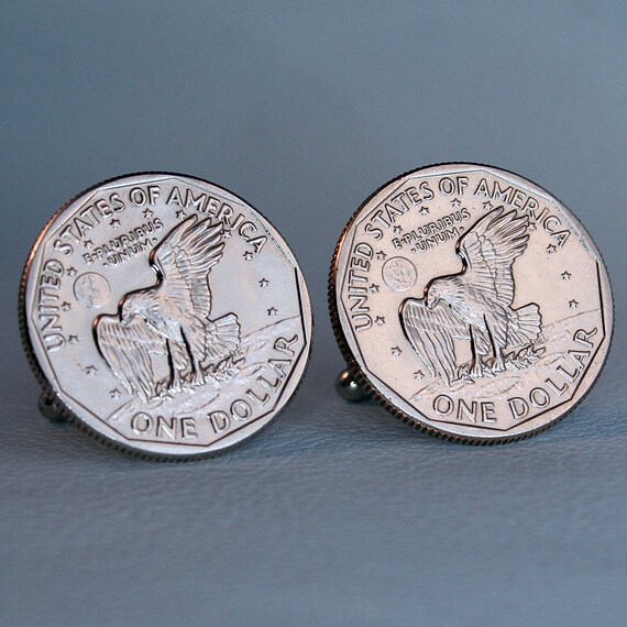 American Moon Landing Eagle Coin Cufflinks One Dollar - Etsy