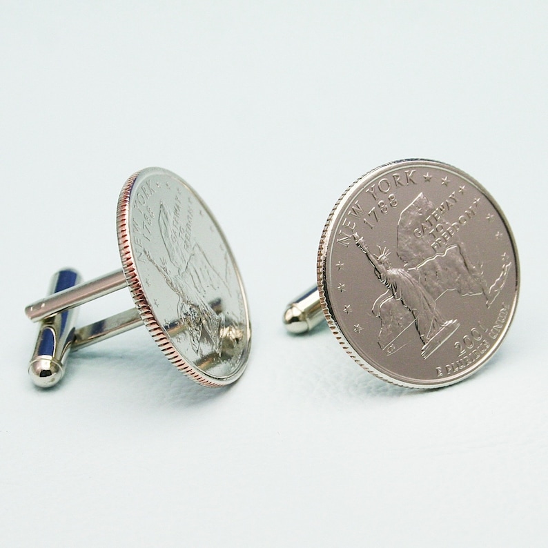 2001 New York Quarter Dollar Coin Cufflinks Statue of - Etsy