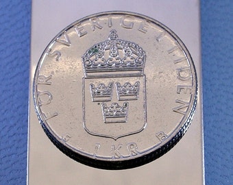 Swedish Crowned Shield Coin Cufflinks 1 Krona Sverige Sweden | Etsy