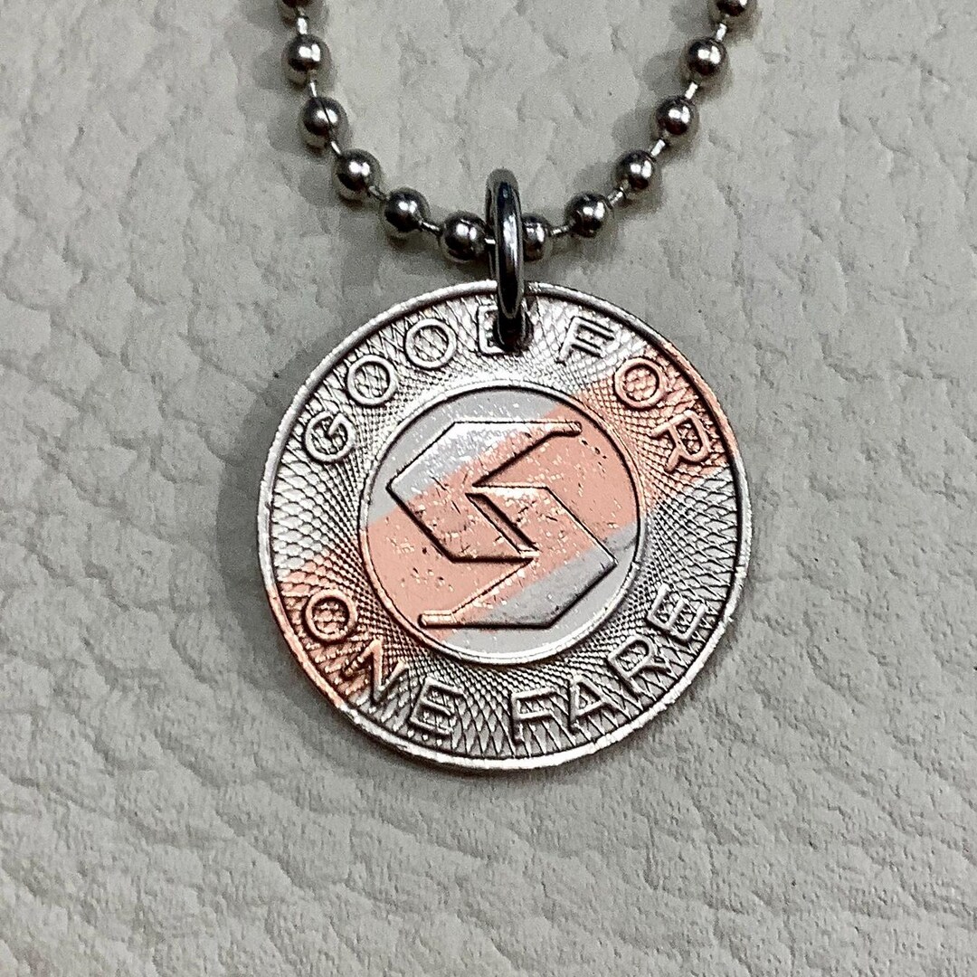 SEPTA Transit Token Pendant Necklace, Vintage Pennsylvania Silver ...
