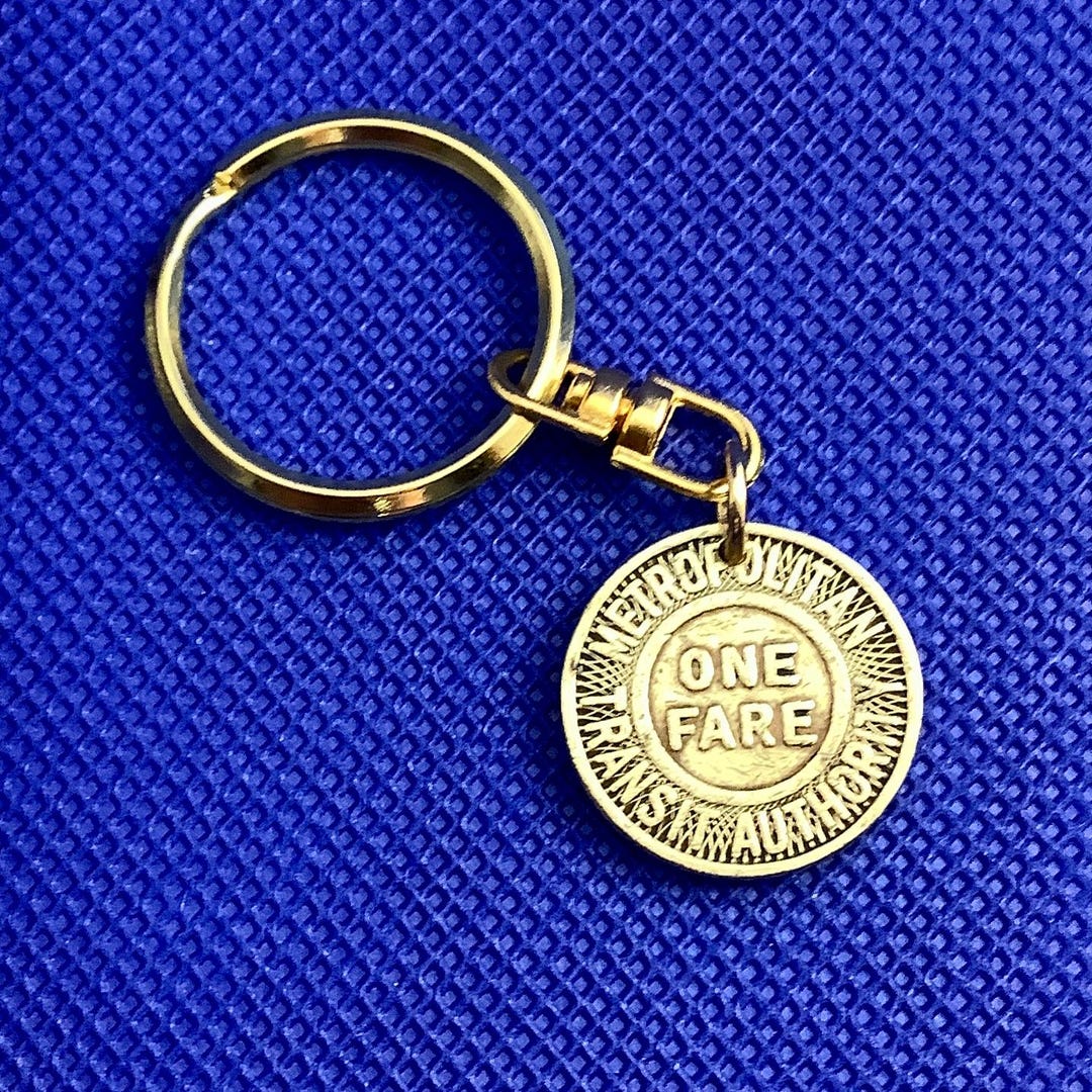 Vintage Boston MTA Subway Token Keychain, Swivel, Metropolitan Transit ...