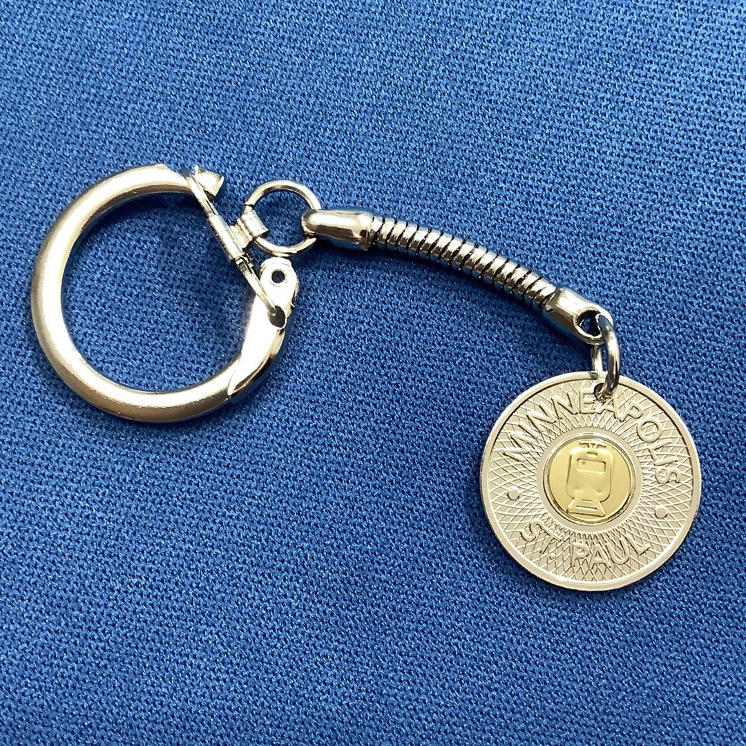 Minneapolis St. Paul Transit Token Keychain Key Ring, Vintage Minnesota ...