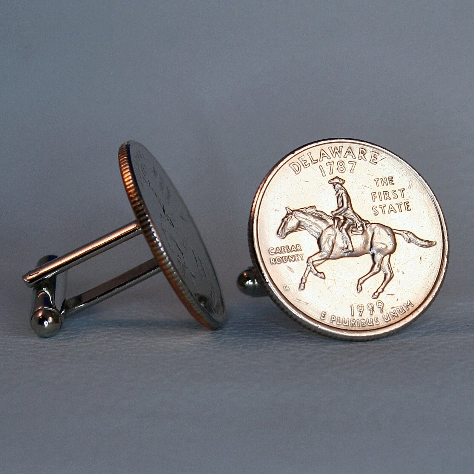 1999 Delaware Quarter Dollar Coin Cufflinks the First State | Etsy
