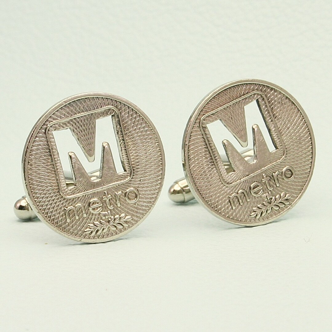 Washington DC Metro Transit Token Cufflinks - "m" Vintage 1973 - Etsy