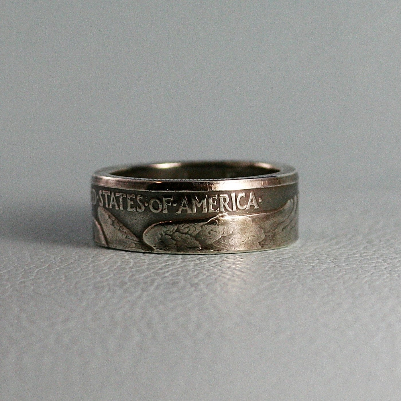 1916 1947 Patriotic Eagle Silver Coin Ring USA Half Dollar | Etsy