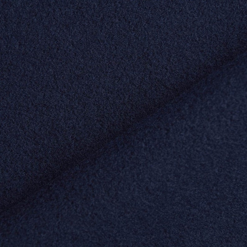 100% pure wool fabric in navy blue color. | Etsy