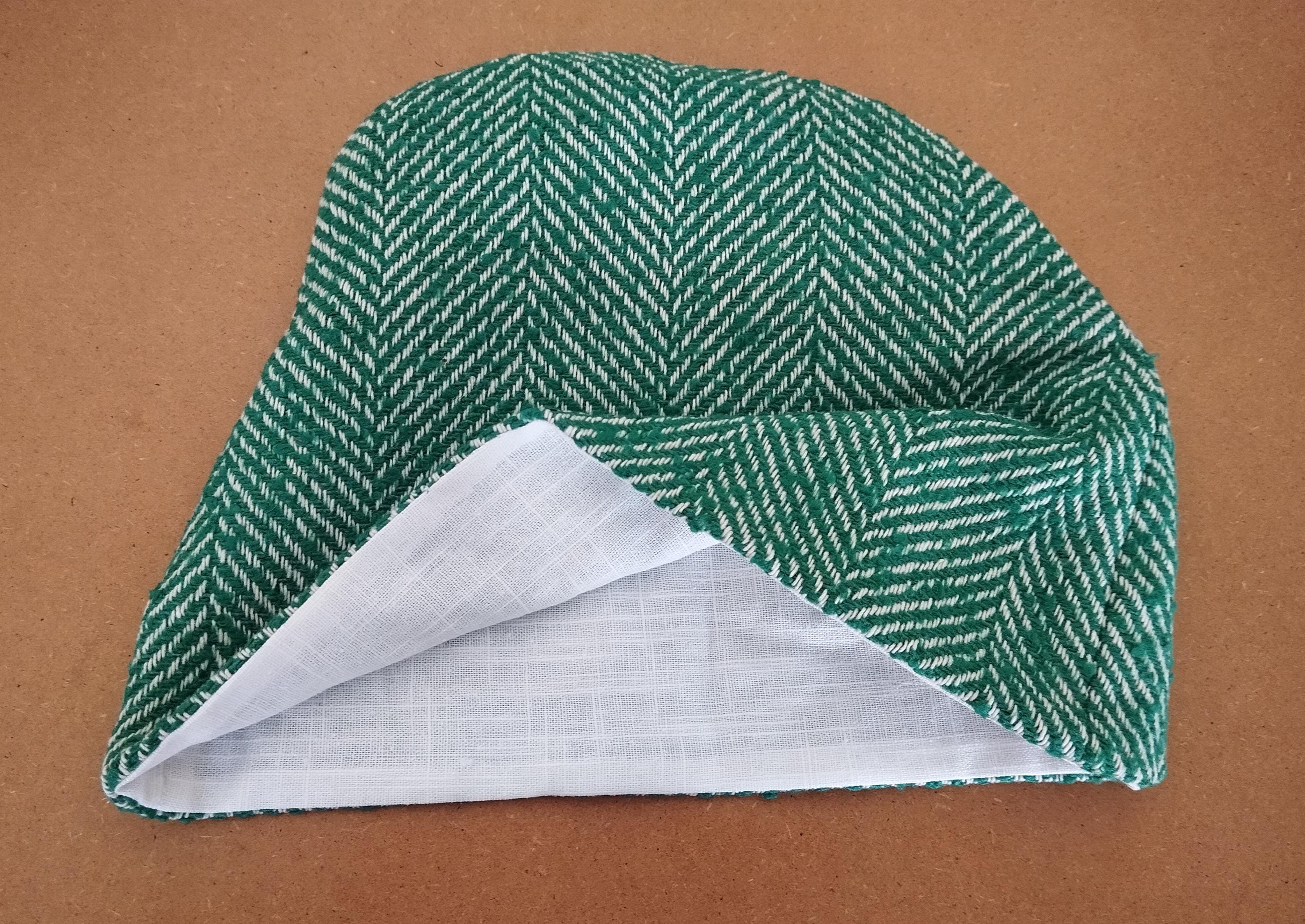 Phrygian Cap Made of White and Green Herringbone Wool Fabric. - Etsy