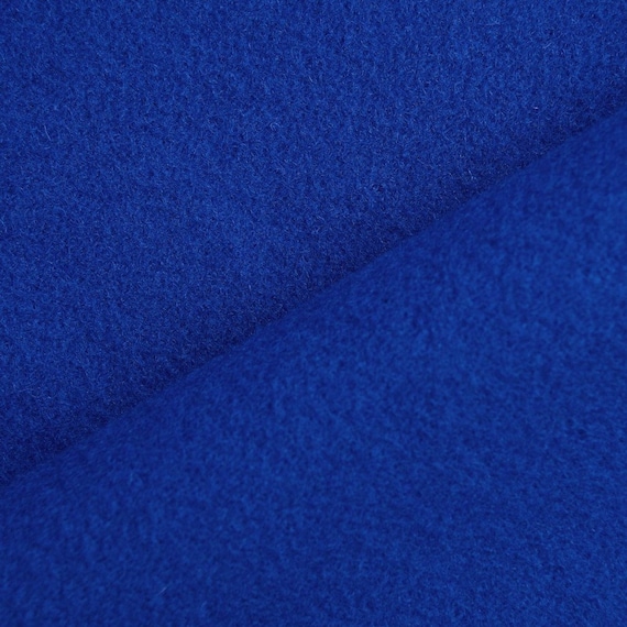 100% pure wool fabric in royal blue color. | Etsy