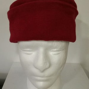 Medieval Cap Crafted in Maroon Woolen Cloth for 13th Century ...