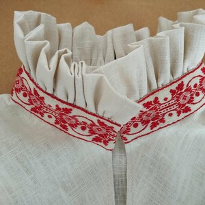 Partlet Made of Beige Linen Fabric for 16th-century Re-enactment - Etsy