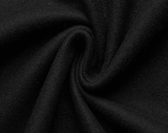 Black Wool Fabric - Etsy UK