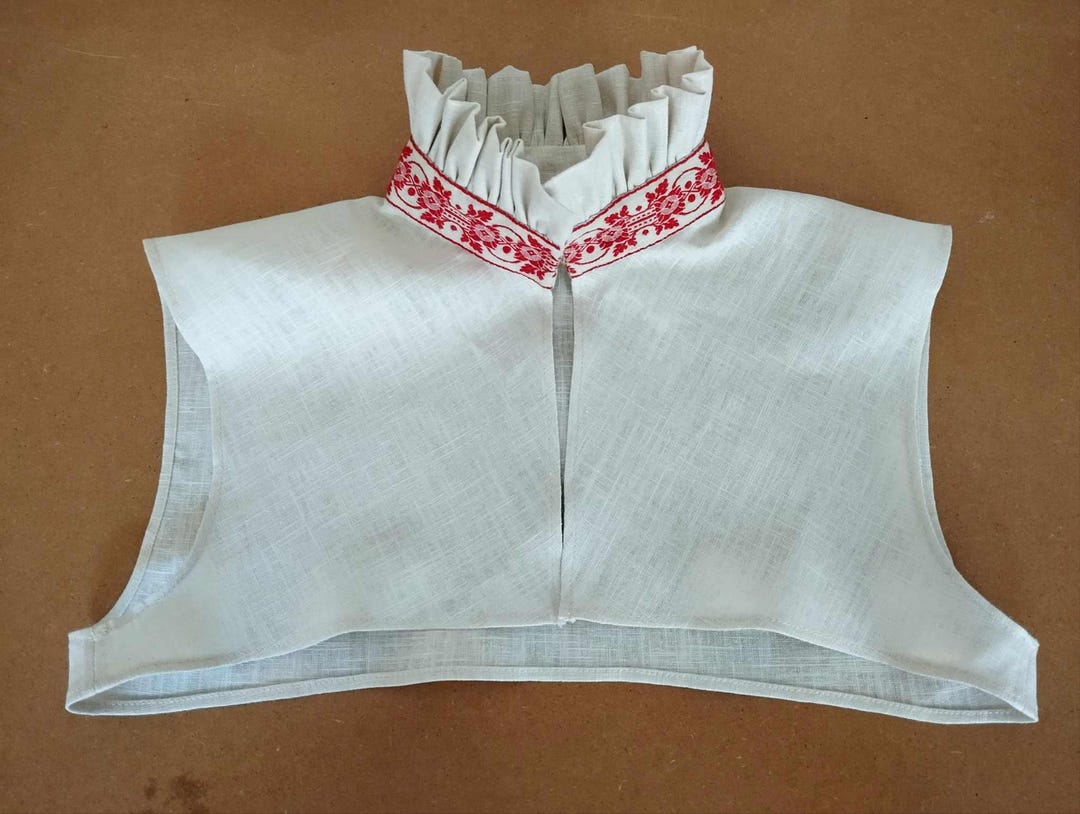 Partlet Made of Beige Linen Fabric for 16th-century Re-enactment - Etsy