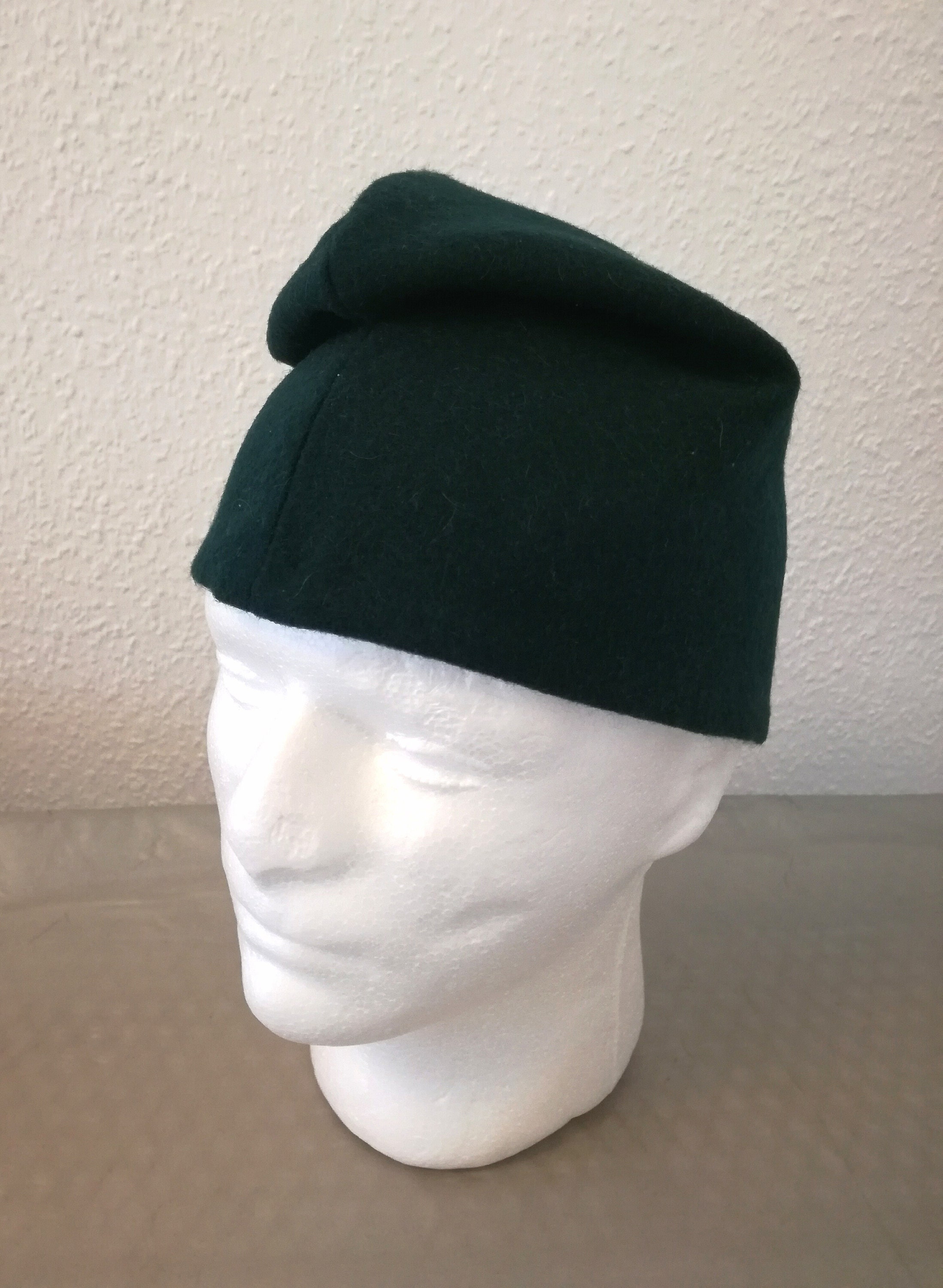Phrygian cap made of green wool fabric. | Etsy