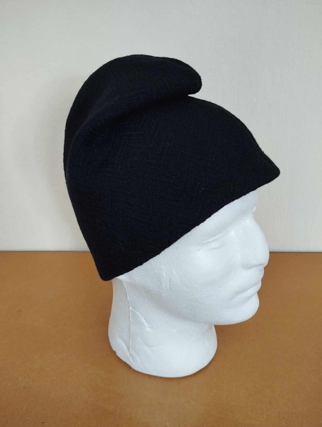Phrygian Cap Made of Black Herringbone Wool Fabric. - Etsy