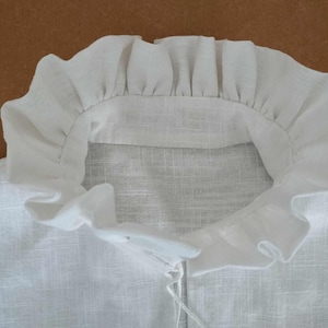 Partlet Made of White Linen Fabric for 16th Century Re-enactment - Etsy