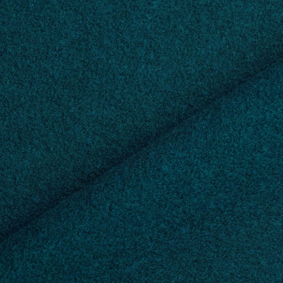 100% Pure Wool Fabric in Petrol Blue Color. - Etsy