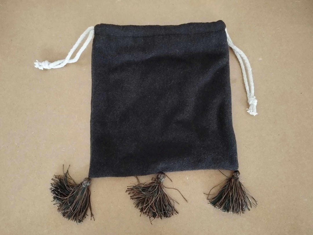 Medieval Purse for Re-enactment Made in Chocolate Brown Wool Fabric - Etsy