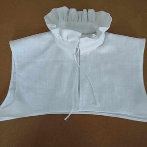 Partlet Made of White Linen Fabric for 16th Century Re-enactment - Etsy
